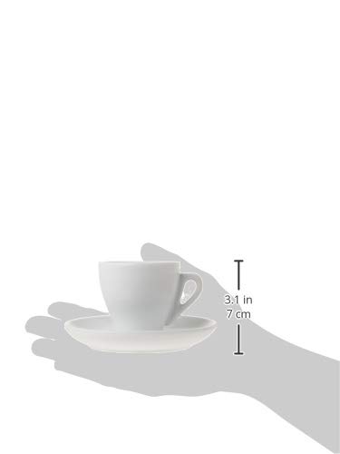 Cusinox White Porcelain Espresso Cup Sets for Espresso Coffee, 2 Oz