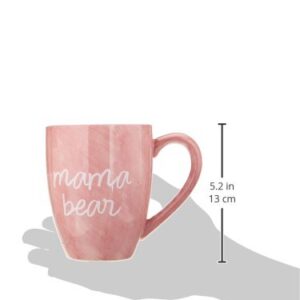 Mom Life Mama Bear Pink Large 20 oz Ceramic Coffee Mug Tea Cup, Pink