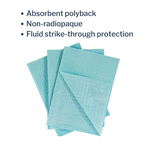 McKesson Procedure Towels, Non-Sterile, 2-Ply, Blue, Waffle Embossed, Disposable, 13 in x 18 in, 500 Count