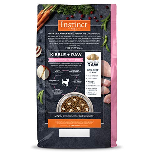 Instinct Raw Boost Toy Breed Grain Free Recipe with Real Chicken Natural Dry Dog Food, 4 lb. Bag