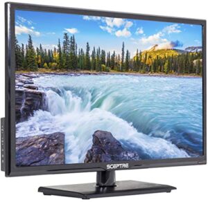 sceptre e246bv-fc 24" led hdtv display 1920x1080 full hd hdmi vga usb, true black (2017)