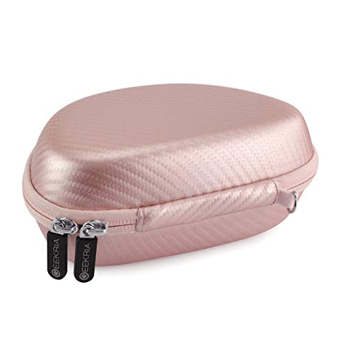 Geekria NOVA Headphone Case Compatible with Beats Studio Pro, Solo3, Solo2, SoloHD Case, Replacement Hard Shell Travel Carrying Bag with Cable Storage (Rose Gold)