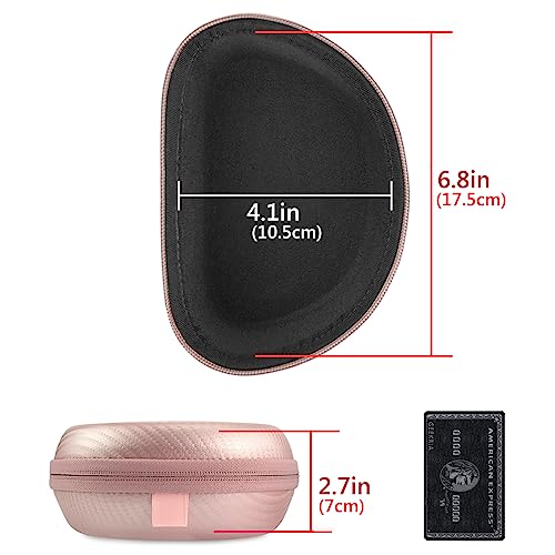 Geekria NOVA Headphone Case Compatible with Beats Studio Pro, Solo3, Solo2, SoloHD Case, Replacement Hard Shell Travel Carrying Bag with Cable Storage (Rose Gold)