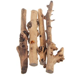 emours reptile décor natural forest branch terrarium wood aquarium ornament, 4 pack