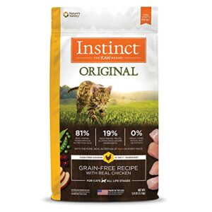 instinct original grain free recipe with real chicken natural dry cat food, 5 lb. bag