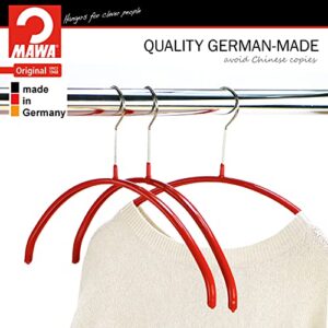 Mawa Euro Series Light Thin Non-Slip Space Saving Clothes Hanger Style 40/P, Set of 10, Red Pack of 10 10 Piece