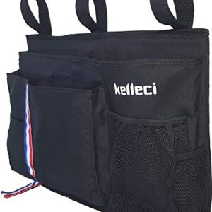 Kelleci Bedside Caddy - Hanging Bedside Organizer/Bedside Storage Bag for Bunk and Hospital Beds, Dorm Rooms Bed Rails/with 8 Pockets