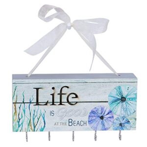 beachcombers light-up led hanging block with 5 hooks teal