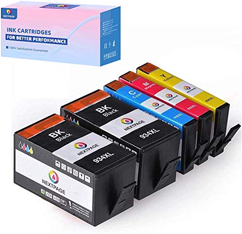 NEXTPAGE Compatible 934 935 Ink Cartridge Replacement for HP 934XL 935XL 934 935 XL Ink Cartridges for HP Officejet Pro 6830 6230 6835 6812 6815 6820 6220 Printer, HP 934 935 Combo Pack 5 Pack