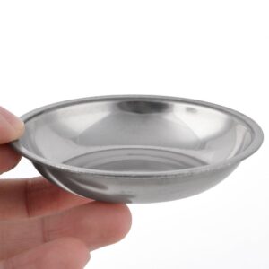 uxcell Stainless Steel Household Round Shaped Sauce Soy Dish Bowl 8cm Dia 4 PCS