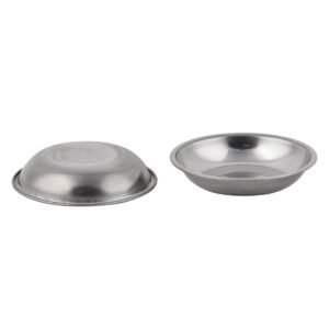 uxcell Stainless Steel Household Round Shaped Sauce Soy Dish Bowl 8cm Dia 4 PCS