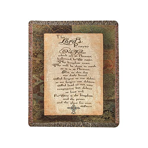 Manual Woodworker "The Lords Prayer" Tapestry Throw Blanket - Home Décor, 50 x 60 Inches