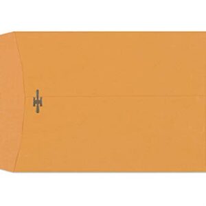 Clasp Envelopes – 6x9 Inch Brown Kraft Catalog Envelopes - 30 Pack - With Clasp Closure & Gummed Seal – 28lb Heavyweight Paper Envelopes for Home, Office, Business, Legal or School.