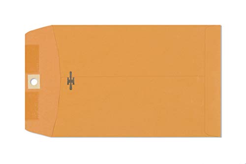 Clasp Envelopes – 6x9 Inch Brown Kraft Catalog Envelopes - 30 Pack - With Clasp Closure & Gummed Seal – 28lb Heavyweight Paper Envelopes for Home, Office, Business, Legal or School.