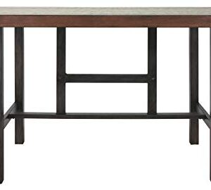 Signature Design by Ashley Kavara Modern Industrial Counter Height Dining Room Table, Medium Brown