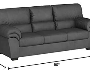 Signature Design by Ashley Bladen Faux Leather Upholstered Sofa, Gray