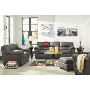 Signature Design by Ashley Bladen Faux Leather Upholstered Sofa, Gray