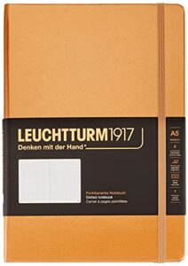 leuchtturm1917 metallic special edition - medium a5 dotted hardcover notebook (copper) - 251 numbered pages