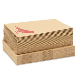 36 Pack Bird Note Cards with Envelopes, Blank All Occasion Thank You Cards, Rustic-Style (Kraft Paper, 4 x 6 In)