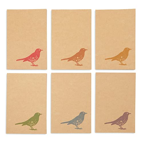 36 Pack Bird Note Cards with Envelopes, Blank All Occasion Thank You Cards, Rustic-Style (Kraft Paper, 4 x 6 In)