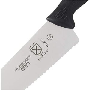 Mercer Culinary M23831 Millennia Black Handle, 10-Inch Wavy Edge, Chef's Knife