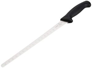 mercer culinary m23010 millennia black handle, 10.3-inch granton edge, salmon, slicer