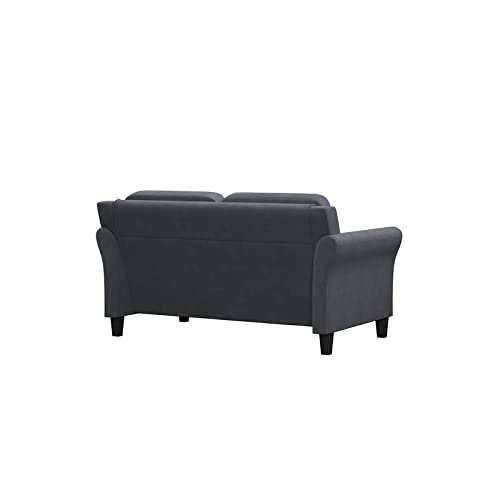 LifeStyle Solutions Harrington Loveseat, Dark Grey