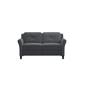 LifeStyle Solutions Harrington Loveseat, Dark Grey