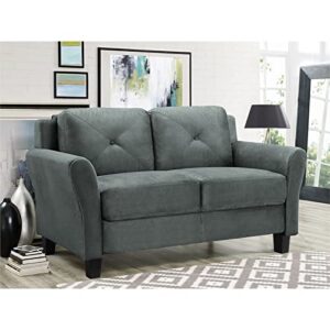 LifeStyle Solutions Harrington Loveseat, Dark Grey