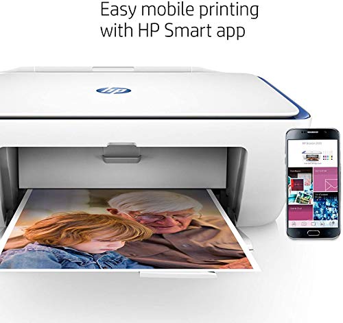 HP DeskJet 2655 All-in-One Compact Printer, HP Instant Ink, Works with Alexa - Noble Blue (V1N01A)