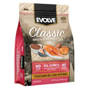 evolve classic deboned salmon, rice and sweet potato recipe cat food, 2.75lb