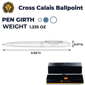 Dayspring Pens Personalized Cross Pen | Engraved Cross Calais Ballpoint Pen - Chrome. 2 Lines of Engraving Included. Customized Graduation Pen, or Gift for Men or Women.