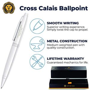 Dayspring Pens Personalized Cross Pen | Engraved Cross Calais Ballpoint Pen - Chrome. 2 Lines of Engraving Included. Customized Graduation Pen, or Gift for Men or Women.