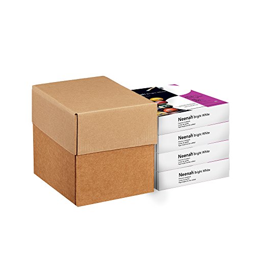 Neenah Paper Bright White Cardstock, 8.5" x 11", 65 lb/176 gsm, Bright White, 96 Brightness, 1000 Sheets, (Pack of 4)