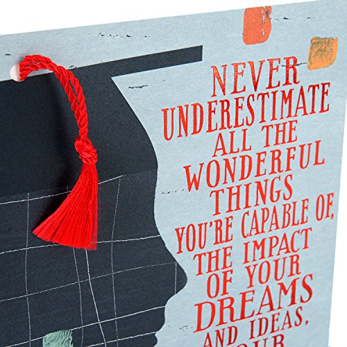 Hallmark Graduation Card (Graduation Cap with Tassel, Never Underestimate All You Have to Offer)