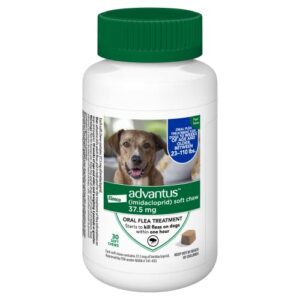 advantus (imidacloprid) chewable flea treatment for large dogs, 30 count, 23-110 pound