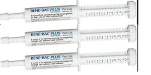 (3 pack) bene-bac plus probiotic pet gel 15g each x 3 syringes