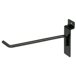 Only Garment Racks Commercial Deluxe Slatwall Hooks, 6", Black (Pack of 20)