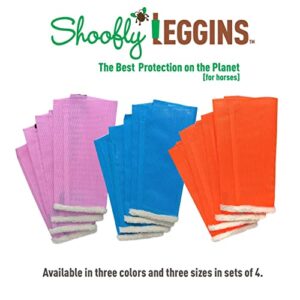 SHOOFLY Horse Leggins, Patented Loose Fitting Boots, Breathable Plastic Mesh (Orange/Yearling)