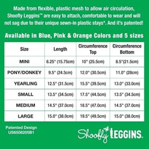 SHOOFLY Horse Leggins, Patented Loose Fitting Boots, Breathable Plastic Mesh (Orange/Yearling)