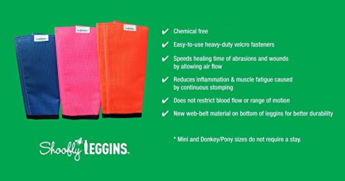 SHOOFLY Horse Leggins, Patented Loose Fitting Boots, Breathable Plastic Mesh (Orange/Yearling)