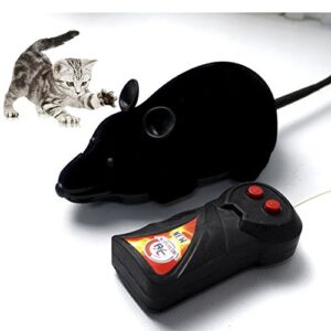 giveme5 wireless remote control mock fake rat mouse mice rc toy prank joke scary trick bugs for party and for cat puppy funny toy (black)