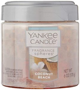 yankee candle fragrance spheres, odor neutralizing beads for up to 30 days, 6 oz (coconut beach)