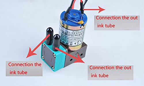 H-E Original JYY (B)-Y-10-1 Micro Diaphragm Pump Ink Pump for Infiniti/Crystaljet/Gongzheng/Flora Inkjet Printers (DC 24V, 3W, 100-200ml / min)