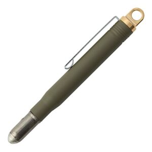 midori brass ballpoint pen olive edition