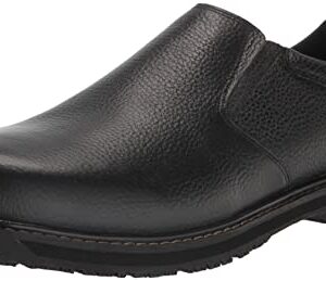 Dr. Scholl's Shoes Men's Winder II Slip Resistant Work Loafer,Black Leather,11.5 Wide