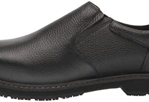 Dr. Scholl's Shoes Men's Winder II Slip Resistant Work Loafer,Black Leather,11.5 Wide