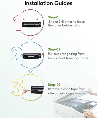 Compatible Toner Cartridges Replacement for HP 85A CE285A Compatible with Laserjet Pro P1102W P1109W M1212NF M1217NFW Printer (2 Black) 1