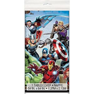 Unique Avengers Rectangular Plastic Table Cover - 54" x 84", 1 Pc