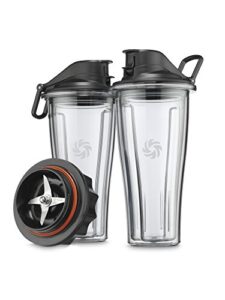 vitamix ascent series blending cup starter kit, 20 oz. with self-detect, clear - 66197